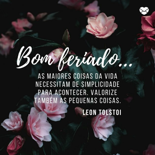 Bom feriado. Deseje um descanso merecido neste momento!