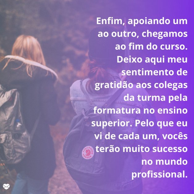 Discurso De Gratidão Aos Colegas No Ensino Superior Veja