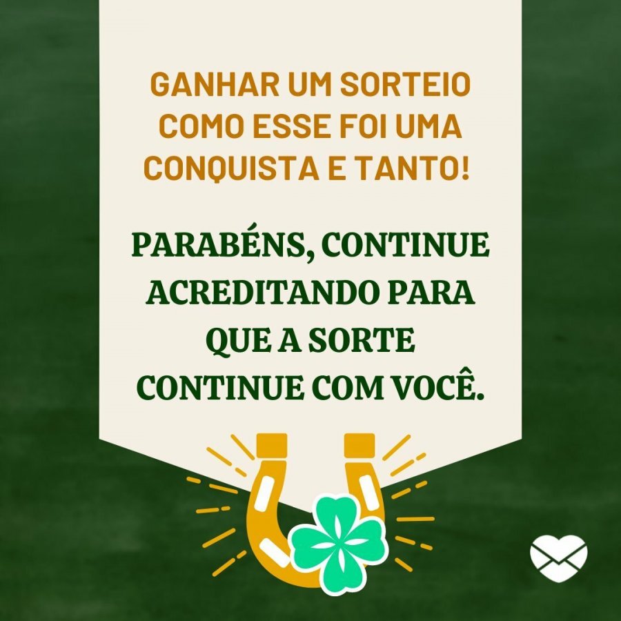 Mensagens para ganhador de sorteio: celebre a sorte!