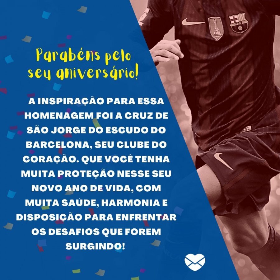 Envie mensagens de aniversário para torcedores do Barcelona!