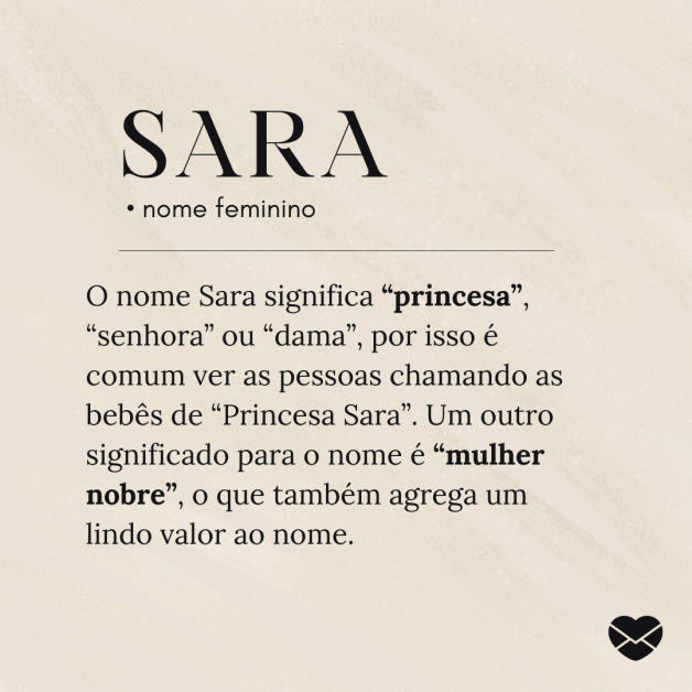 Significado do nome Sara: Origem, frases e mais