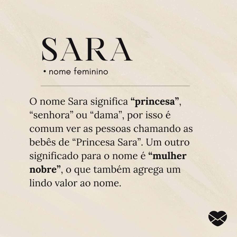 Significado do nome Sara: Origem, frases e mais