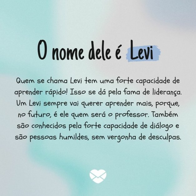 Significado do nome Levi: origem, frases e muito mais