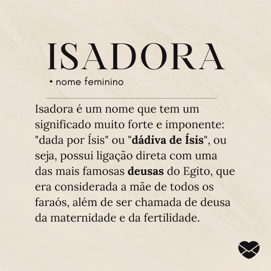 Significado do nome Isadora: origem, frases e mais