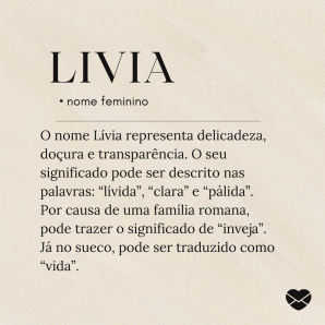 Significado do nome Livia: origem, frases e mais