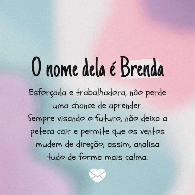 Significado do nome Brenda: origem, frases e mais