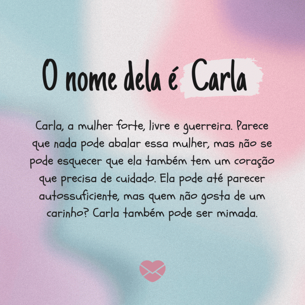 Significado do nome Carla: origem, frases e mais