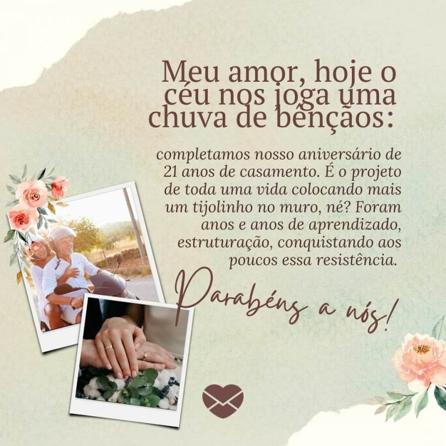 21 anos de casados: mensagens para bodas de zircão