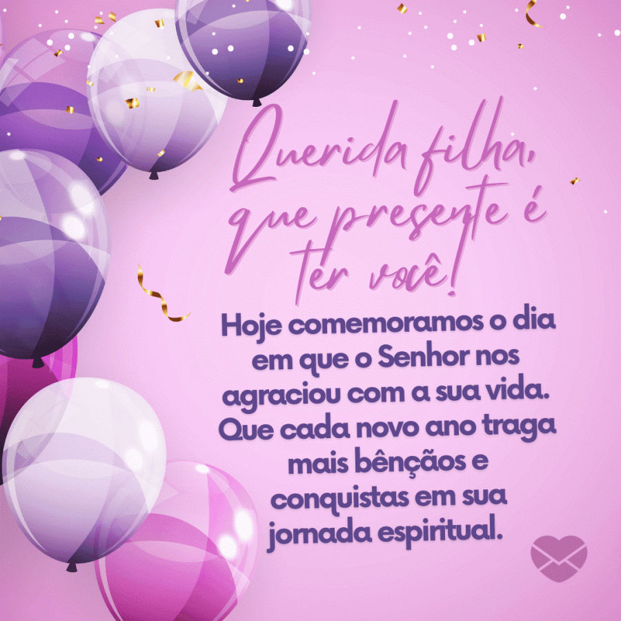 Mensagem de aniversário para filha evangélica: comemore!