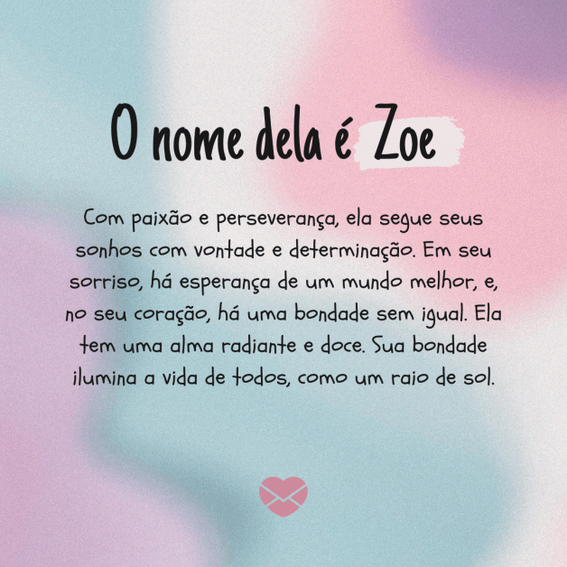 Significado do nome Zoe: origem, curiosidades e mais