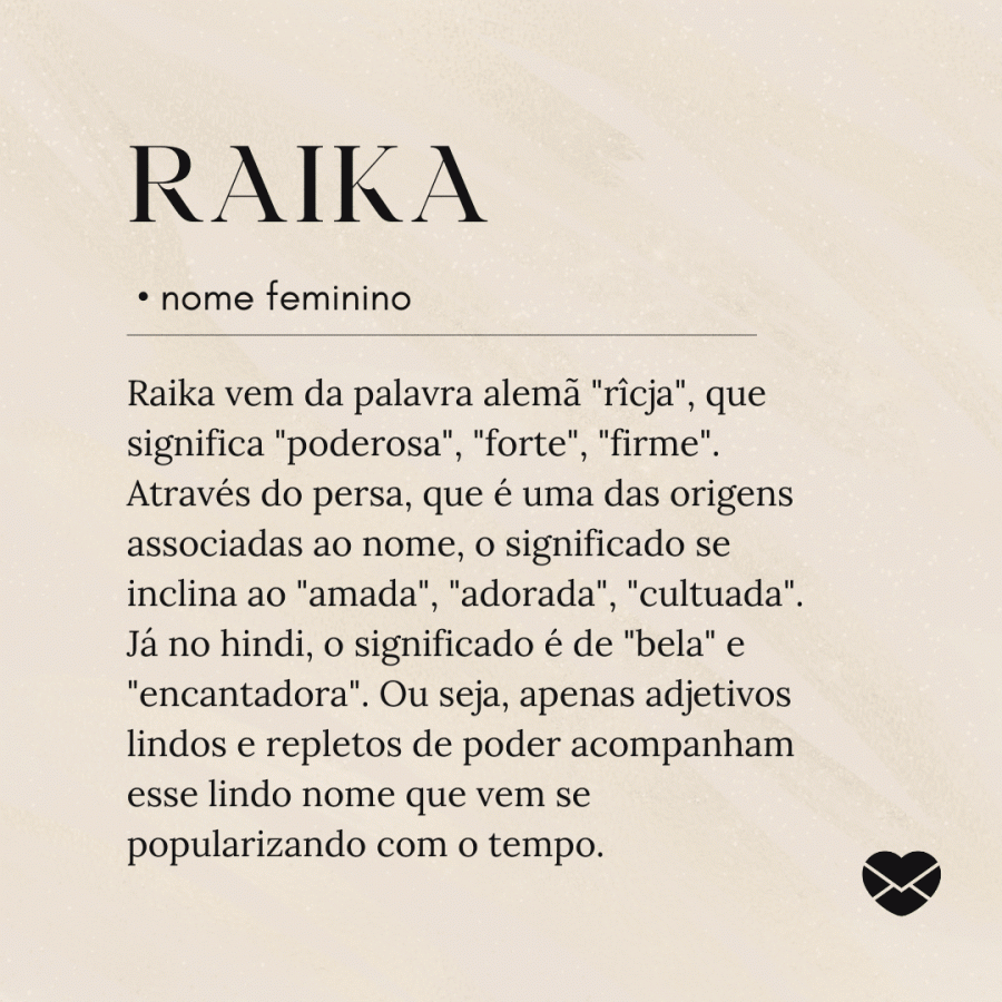 Significado do nome Raika: origem, curiosidades e mais